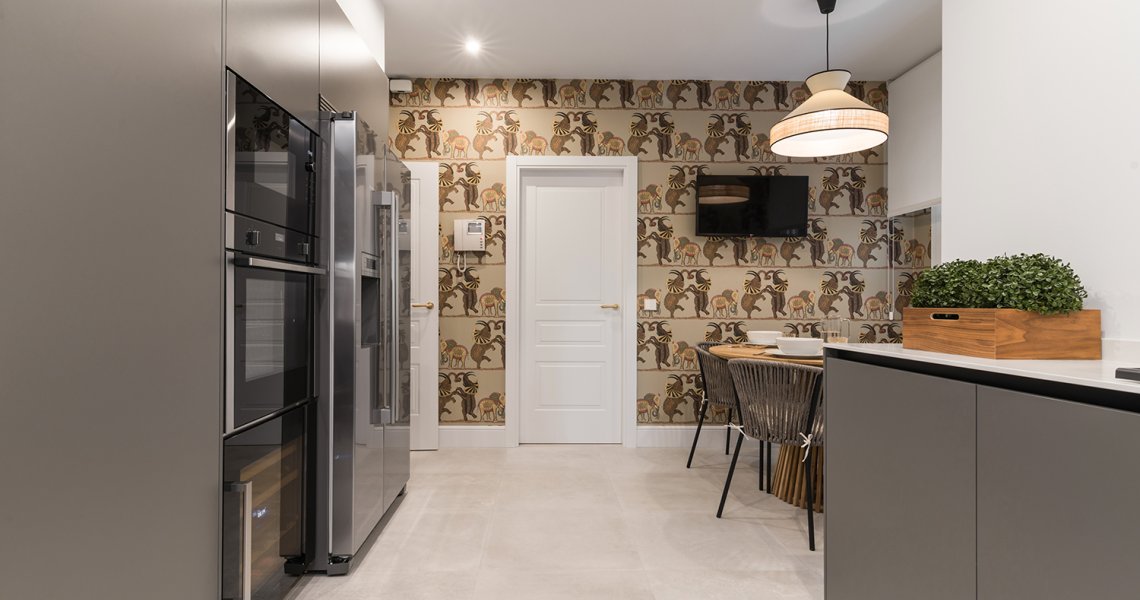 Cocina Moderna de Santos en color Gris Visón | Docrys & DC